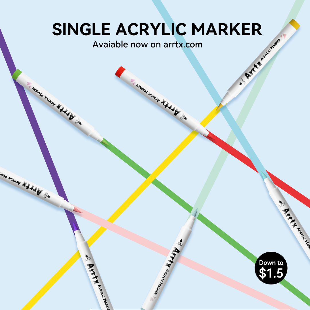 Single Acrylic Paint Pens Marker | Arrtx Individual Markers – ArrtxArt