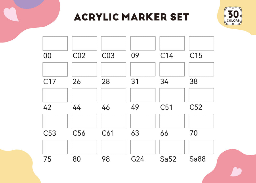 Arrtx Color Charts
