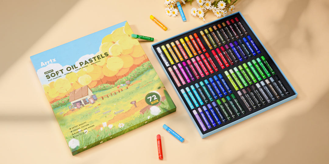 Arrtx 72 Colors Oil Pastels Smooth Drawing Pastel Set – ArrtxArt