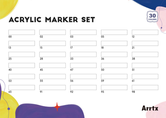 Arrtx Color Charts