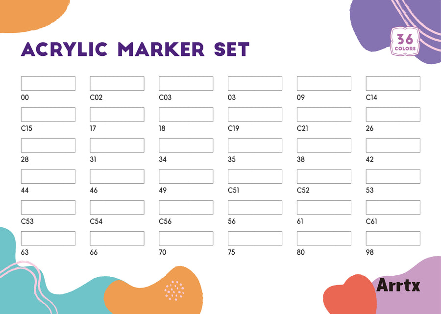 Arrtx Color Charts – ArrtxArt