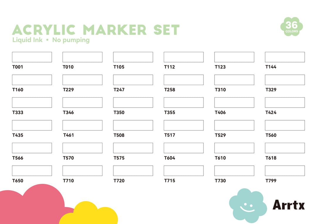 Arrtx Color Charts – ArrtxArt