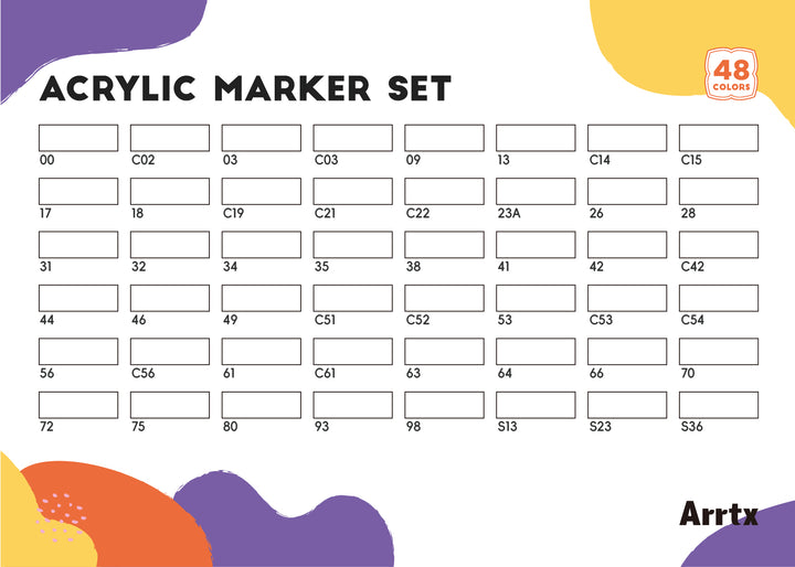 Arrtx Color Charts – ArrtxArt
