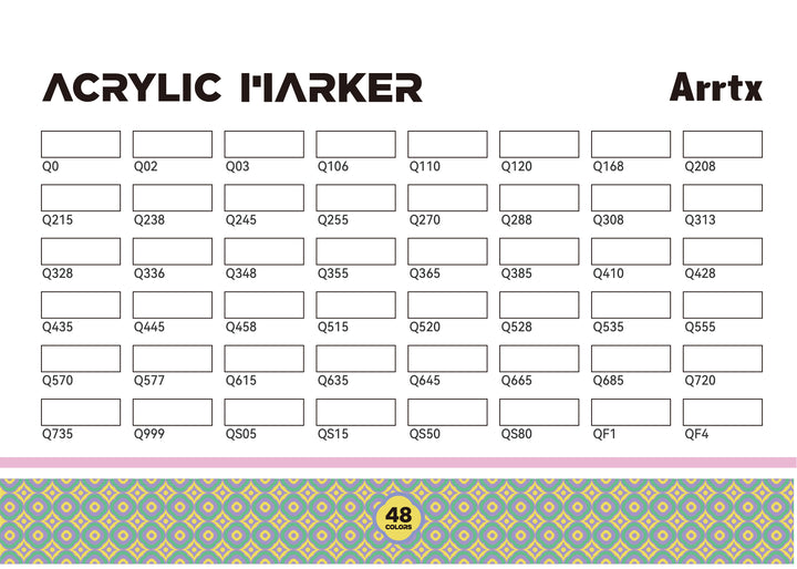 Arrtx Color Charts – ArrtxArt