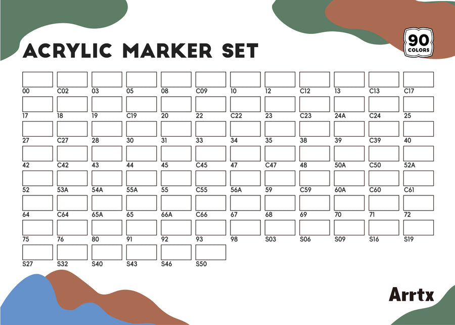 Arrtx Color Charts – ArrtxArt