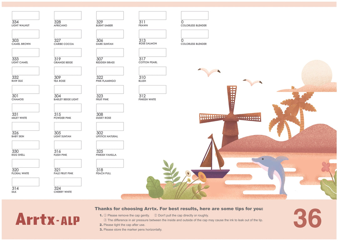 Arrtx Color Charts – ArrtxArt