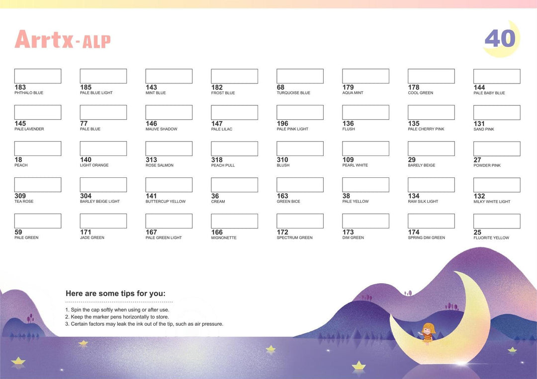 Arrtx Color Charts – ArrtxArt