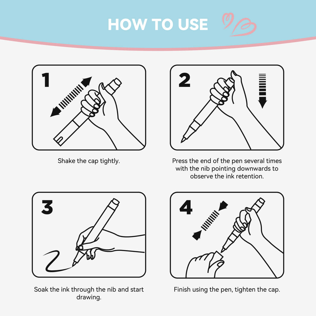 Arrtx Simptap Acrylic Markers 24 Colors Top Valve Action Paint Markers ...