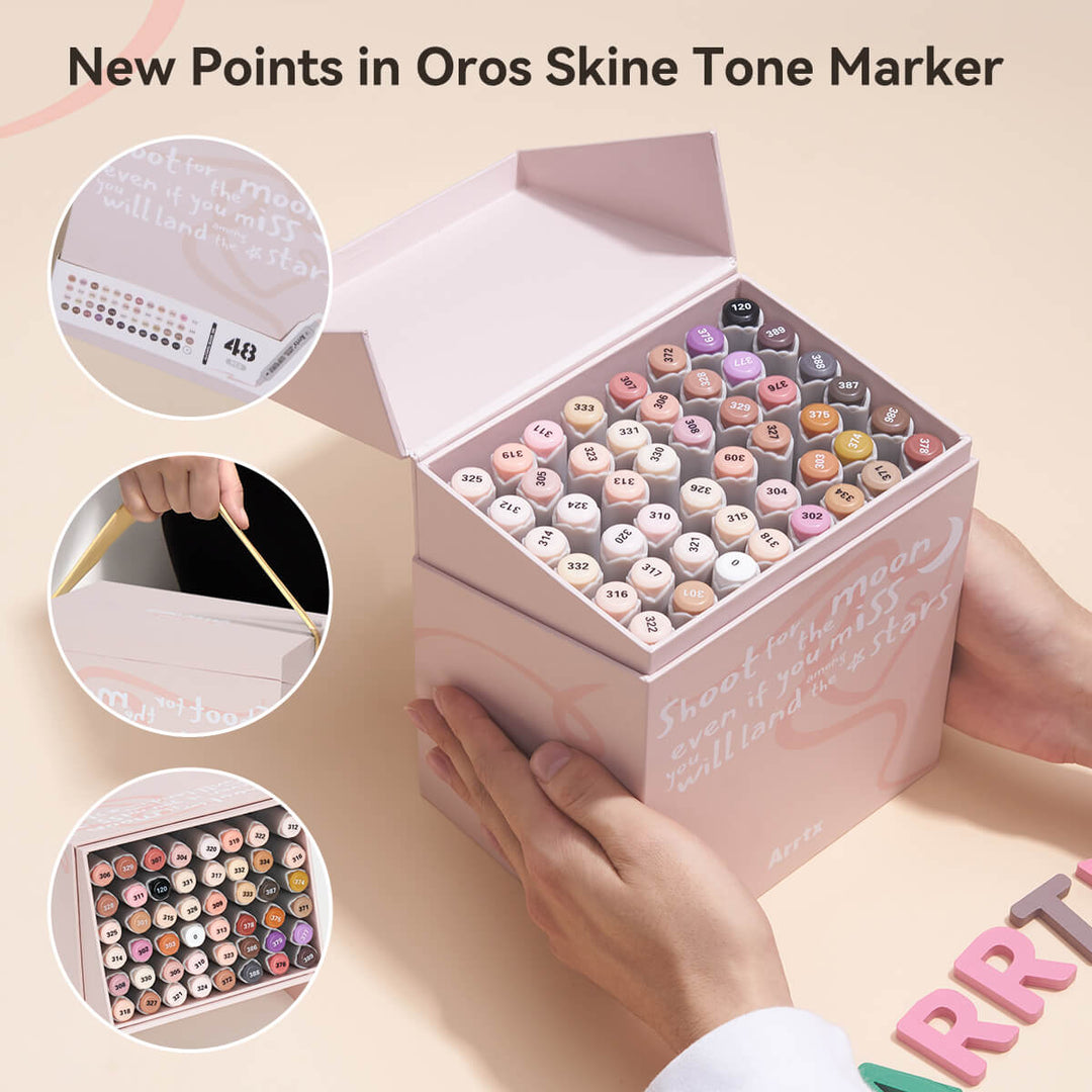 Elevate Your Artwork with Our New Skin Tone 48 Colors Alcohol Markers ...