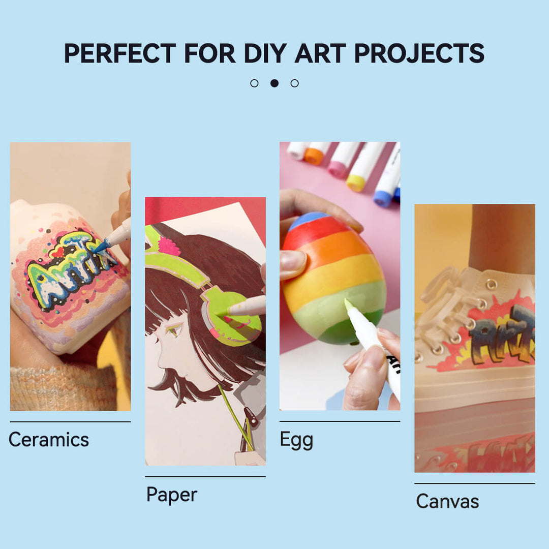 Arrtx 60A Colors Acrylic Paint Markers Brush Tip Art Supplies – ArrtxArt