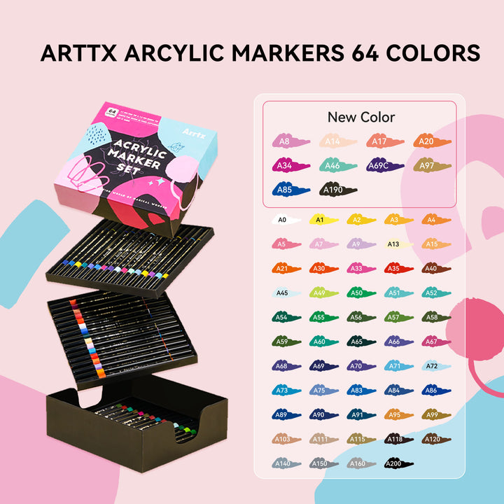 Dual Tip Acrylic Markers Paint Pens – Arrtx