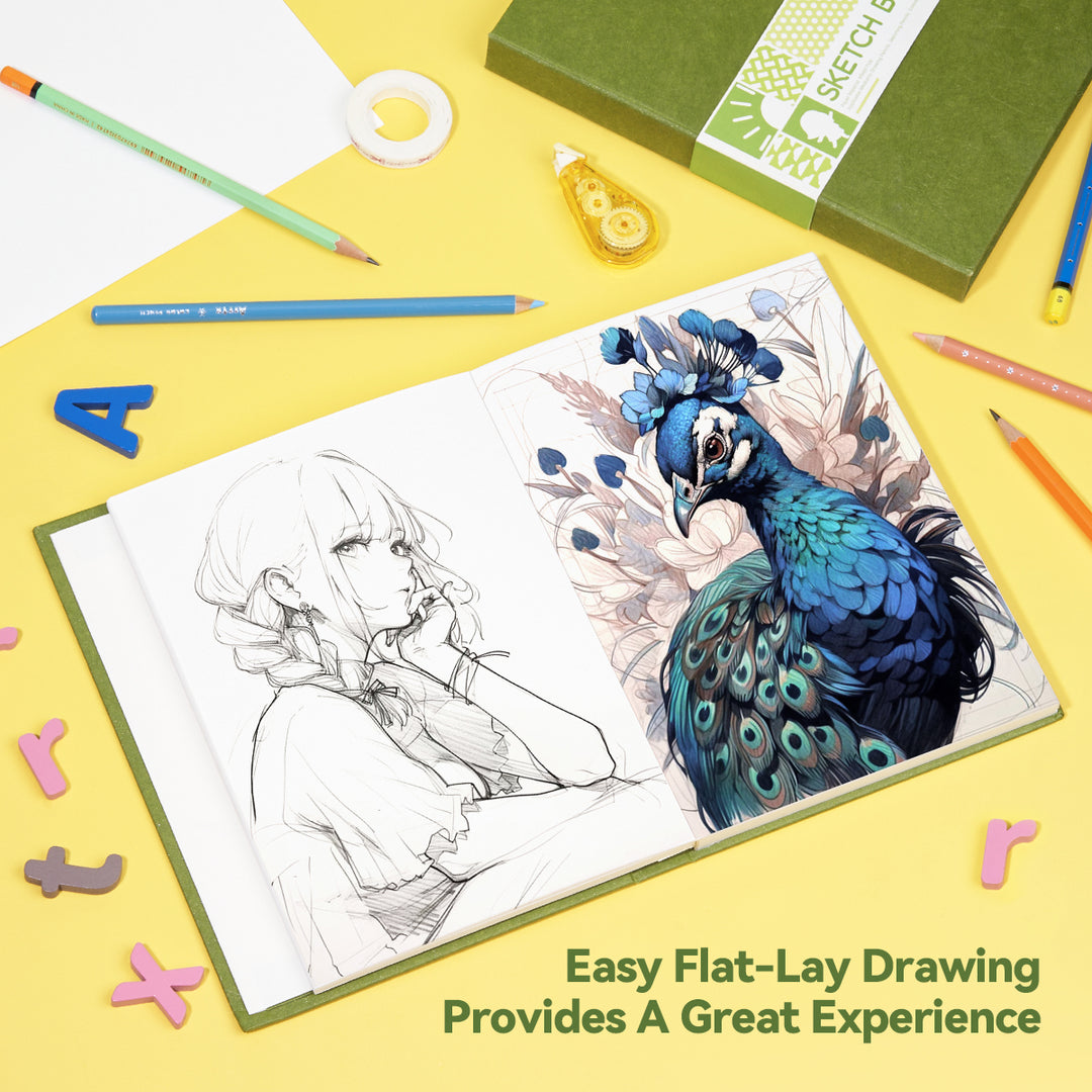 Arrtx Sketchbook A5 Artists Hardcover Drawing Paper Durable Acid-Free ...