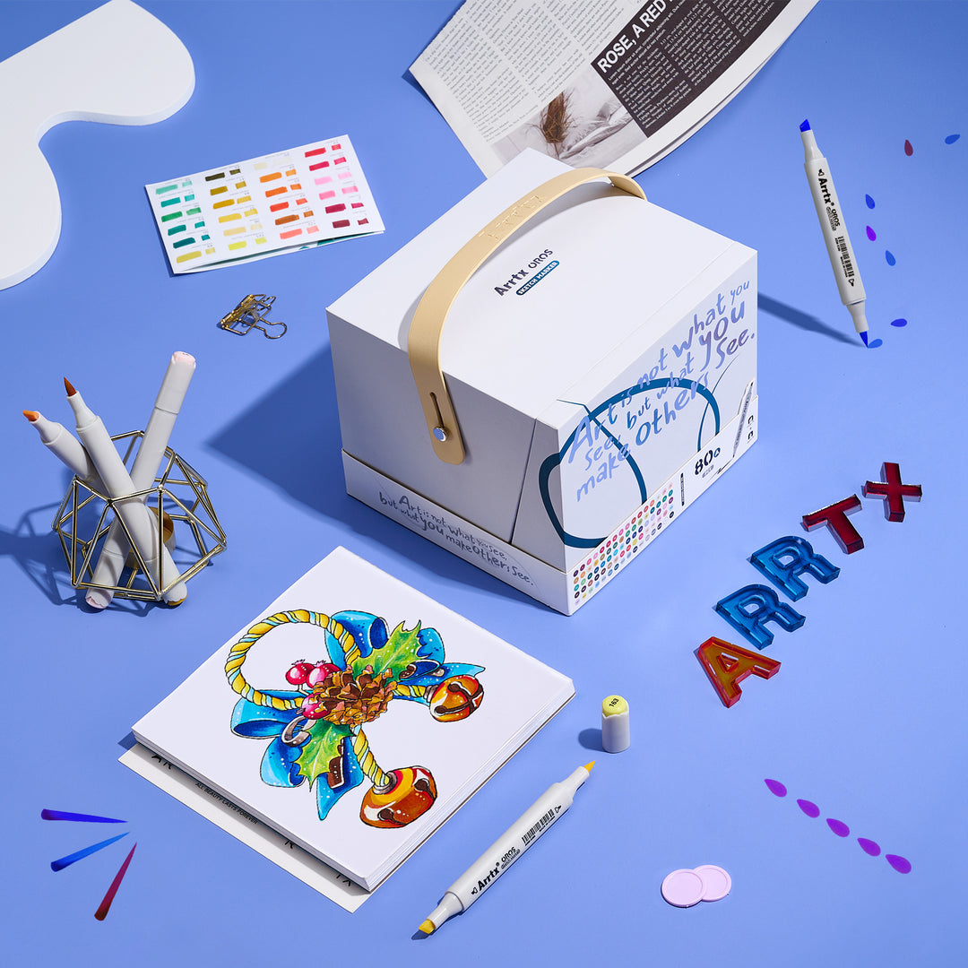 Arrtx OROS 80 Colors Alcohol Markers Paint Pen Set – ArrtxArt