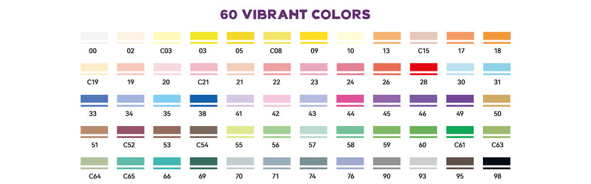 Arrtx Paint Pens 60 Anime Colors Acrylic Marker Brush Tip Art Supplies ...