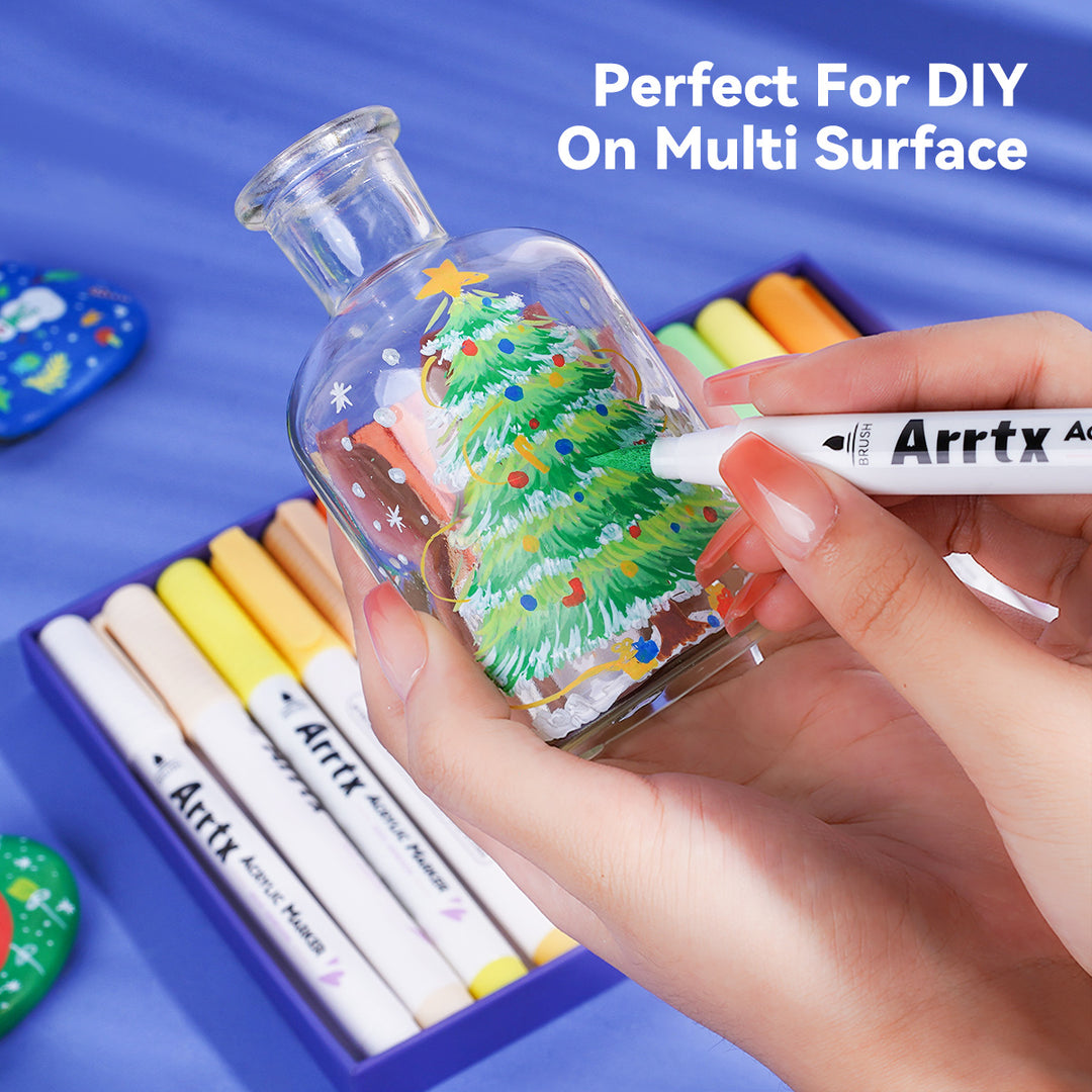 Arrtx 30 Colors Acrylic Paint Pens 30B Acrylic Markers – ArrtxArt